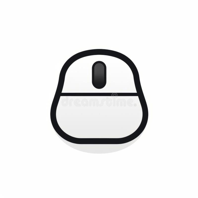 Minimalistic Flat Icon of a Computer Mouse Stock Illustration ...