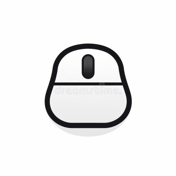 Minimalistic Flat Icon of a Computer Mouse Stock Illustration ...