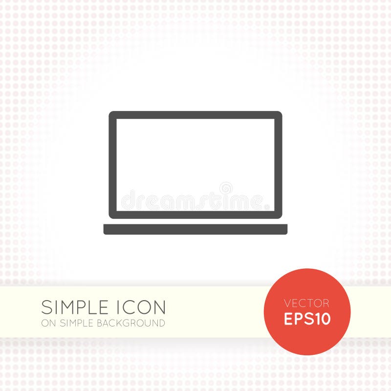 Minimalistic Flat Icon for Laptop Device Stock Vector - Illustration of ...