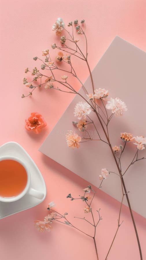 Minimalistic Flat Lay Mockup with a Focus on Simplicity. Stock ...