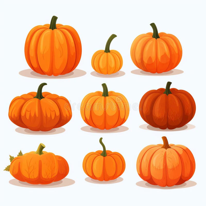 Minimalistic Flat Pumpkin Vector Svg Animation Asset Collection Stock ...