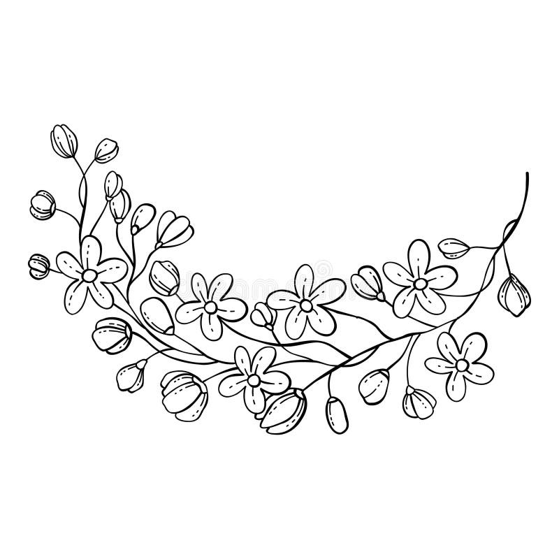 Minimalistic Floral Elements. Minimal Boho Floral Frames and Bouquets ...