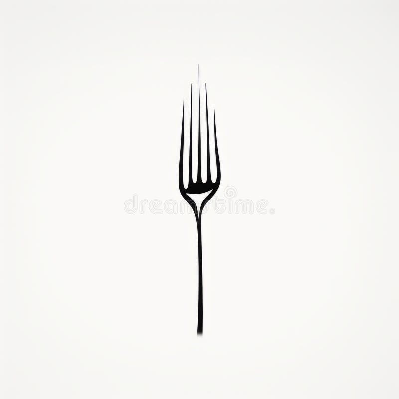 Minimalistic Fork Vector Illustration in the Style of Brian Mashburn ...