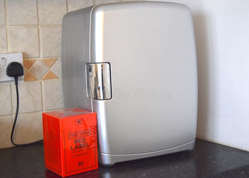 Minimalistic Fridge in Kitchen Interior. Editorial Stock Photo - Image ...