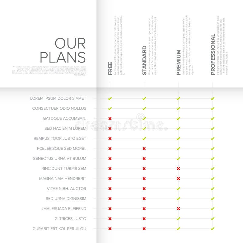 Product Feature Comparison Stock Illustrations – 250 Product Feature ...