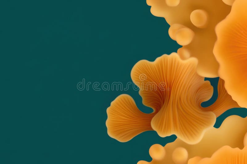 Minimalistic Fun with Abstract Orange Shapes on Teal Background for ...