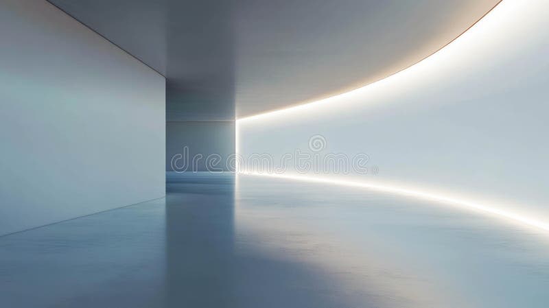 Minimalistic Futuristic Office Design with Simple Concept Created with ...
