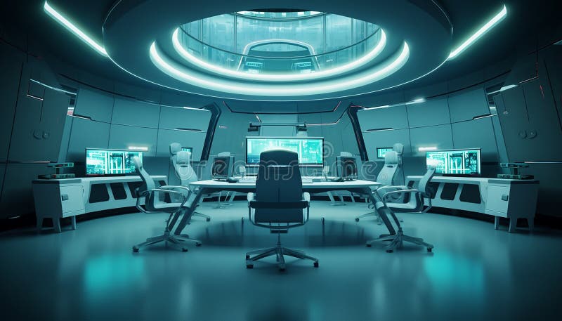 Minimalistic Futuristic Office Design with Simple Concept Created with ...