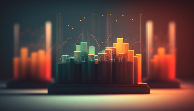 Minimalistic Geometric Background with Charts, Generative AI. Stock ...