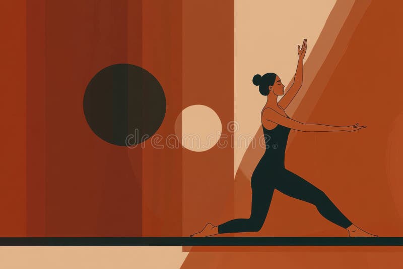 Minimalistic Geometric Dance Pose Art with Circles and Shadow Play ...