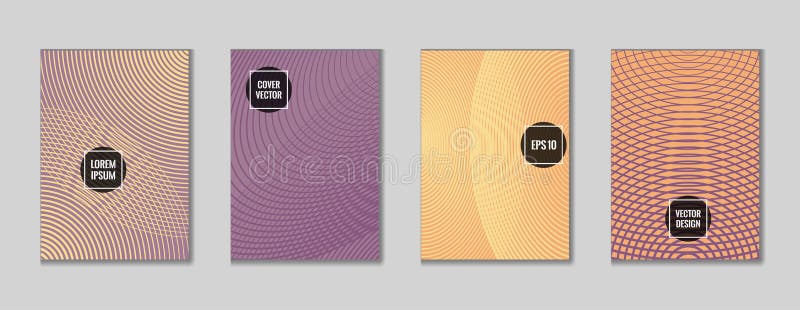 First Page Minimal Covers for Student Notebook Stock Vector ...