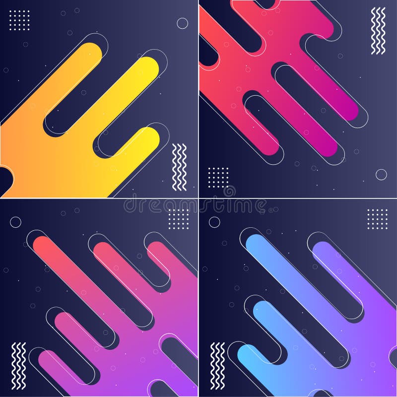 Minimalistic Geometric Designs with Dynamic Shapes Stock Vector ...