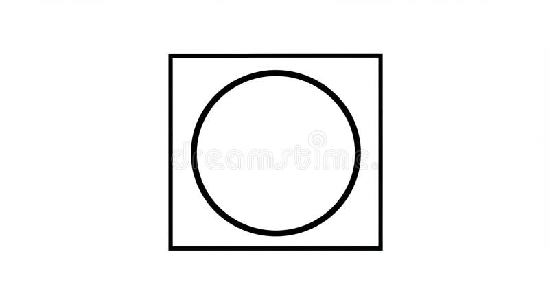 A Minimalistic Geometric Image Featuring a Black Circle Perfectly ...