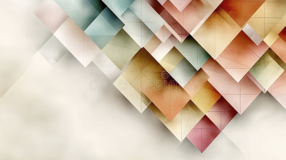 Minimalistic Geometric Pattern of Repeating Shapes Abstract Art Digital ...