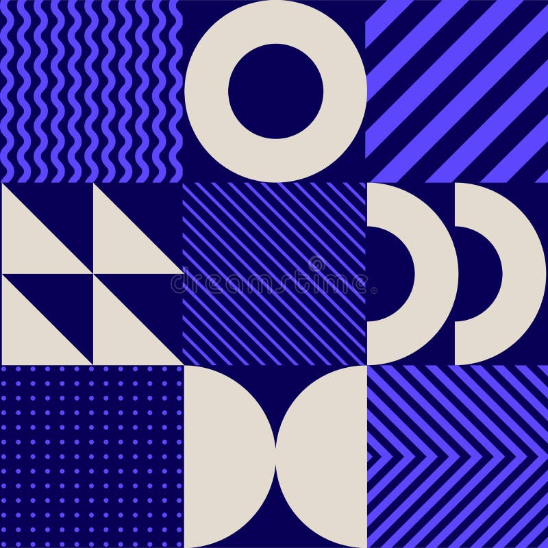 Minimalistic Geometric Seamless Pattern in Scandinavian Style. Abstract Background with Simple ...