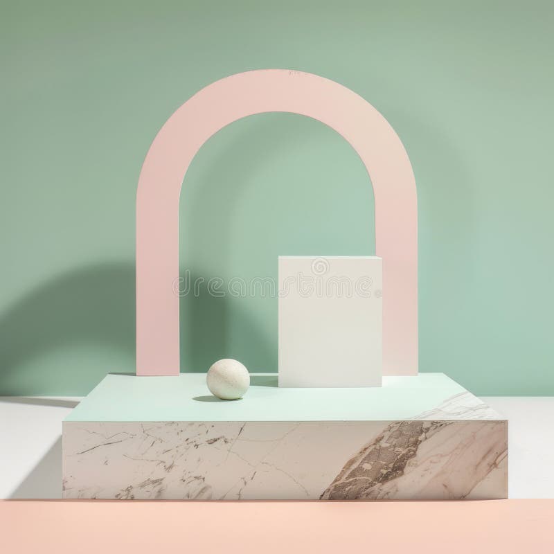 Minimalistic Geometric Stage Backdrop Template for Product Presentation ...