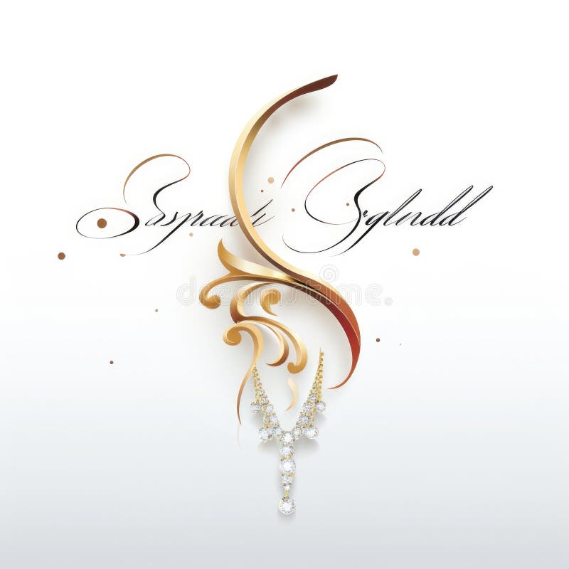 Minimalistic Graphic Logo of Jewelry on White Background Stock ...