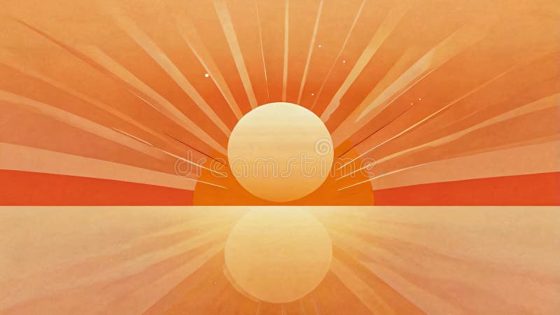 A Minimalistic Graphic of a Rising Sun, with Gradient Rays in Shades ...