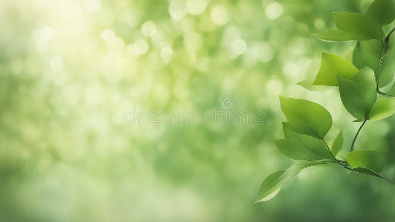 Green Leaves Minimalistic Background with Copy Space, Plain Clean ...