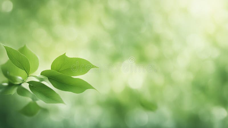 Green Leaves Minimalistic Background with Copy Space, Plain Clean ...