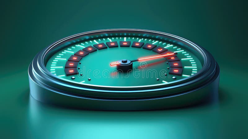 Minimalistic Green Speedometer Icon: a Visual Representation of ...