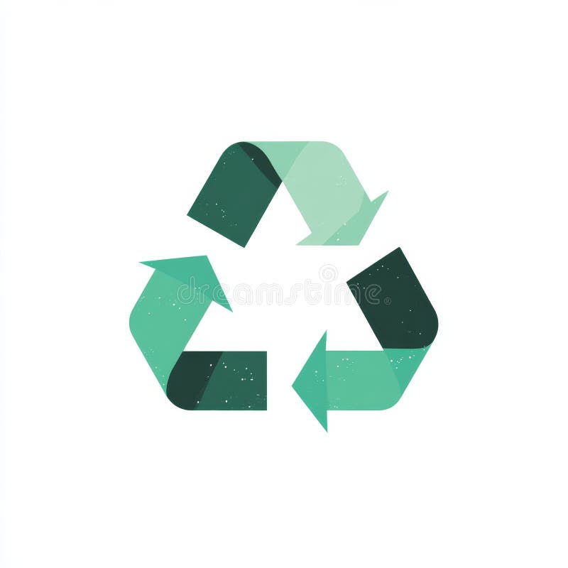 Minimalistic Green and White Recycling Icon with Arrows Forming a ... Minimalistic Green and White Recycling Icon with Arrows Forming a ...