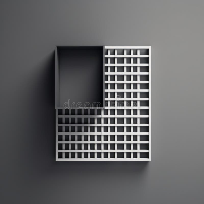 Minimalistic Grid: Abstract Shape with Bold Shadows and Modular Design ...