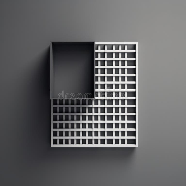 Minimalistic Grid: Abstract Shape with Bold Shadows and Modular Design ...