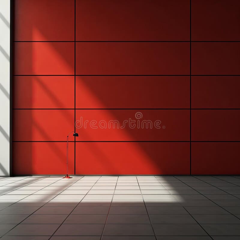 Minimalistic Grid Pattern Red Wall Design Inspiration Stock ...