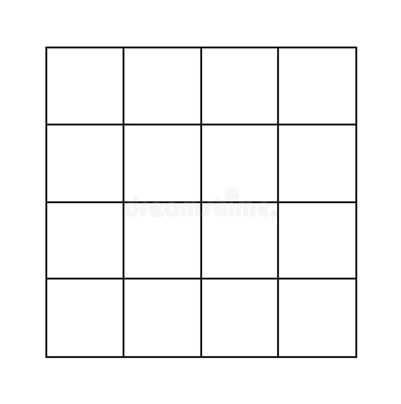 Minimalistic Grid Planner Template with Empty Squares Stock ...