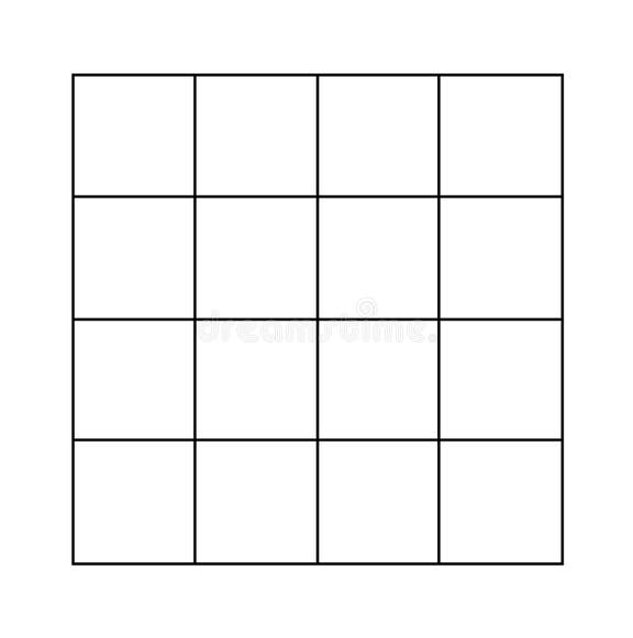 Minimalistic Grid Planner Template with Empty Squares Stock ...