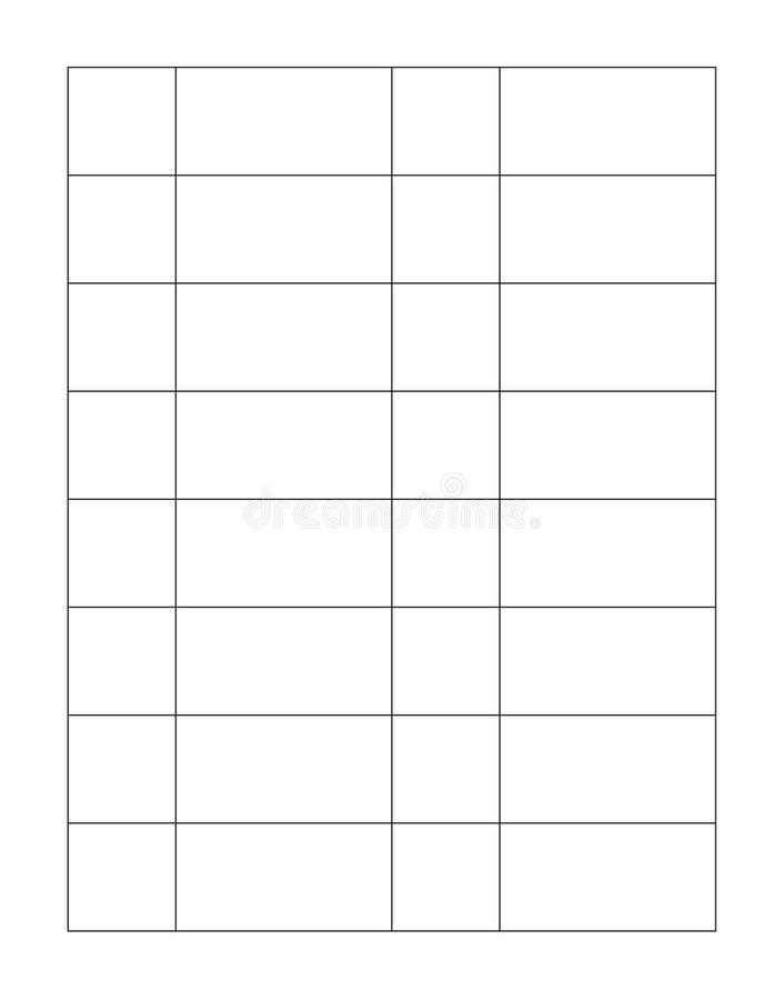 Minimalistic Grid Planner Template with Empty Squares Stock ...