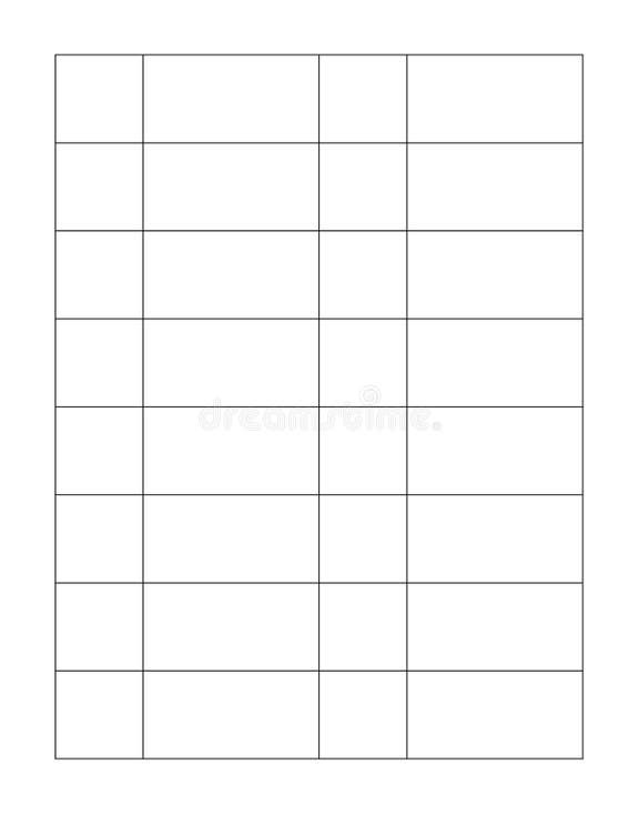 Minimalistic Grid Planner Template with Empty Squares Stock ...