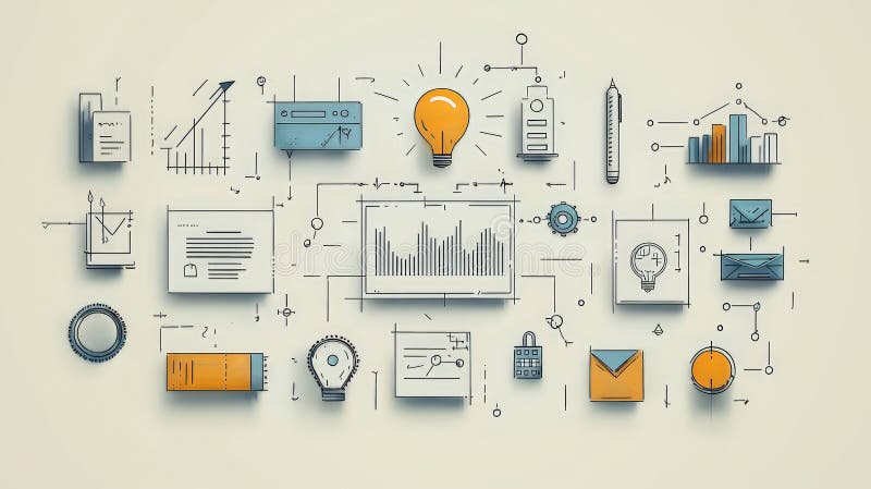 A Minimalistic, Hand-drawn Diagram Representing the Iterative Design ...