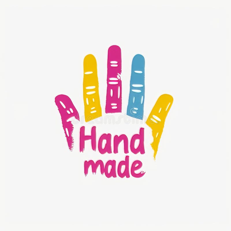 Minimalistic Hand Made Vector Logo Design on Isolated White Background ...