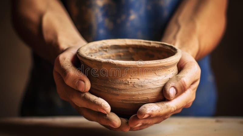 Minimalistic Hand of the Potter AI Generated Stock Illustration ...