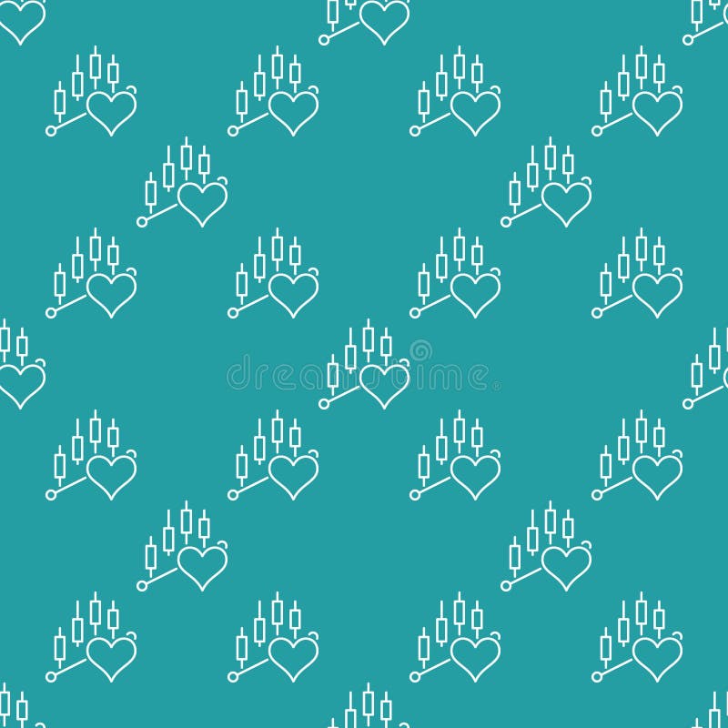 Minimalistic Heart Over Trading Chart Vector Finance and Emotion ...