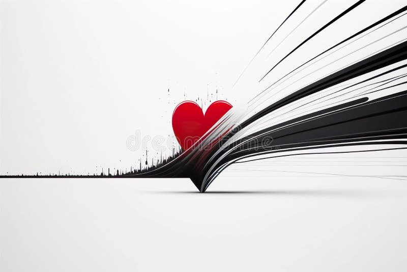 Minimalistic Heart Scribble Drawing. the Line in the Form of Heart ...