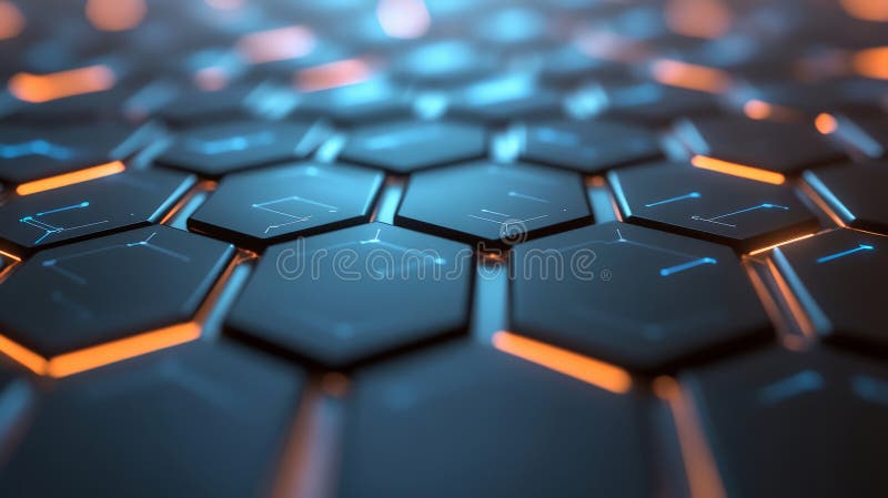 A Minimalistic Hexagon Pattern in Soft Gray and Blue Tones ...