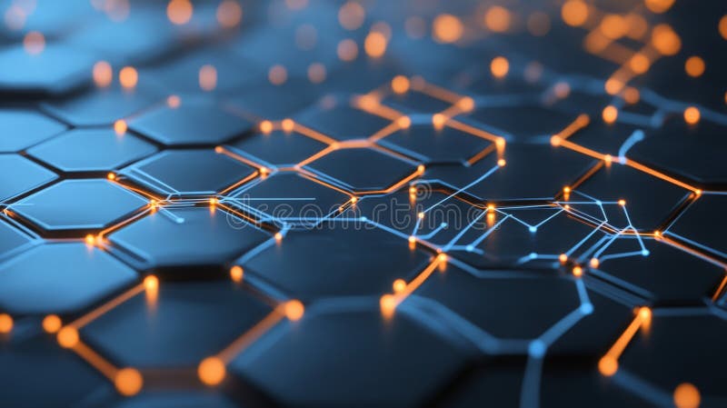 A Minimalistic Hexagon Pattern in Soft Gray and Blue Tones ...