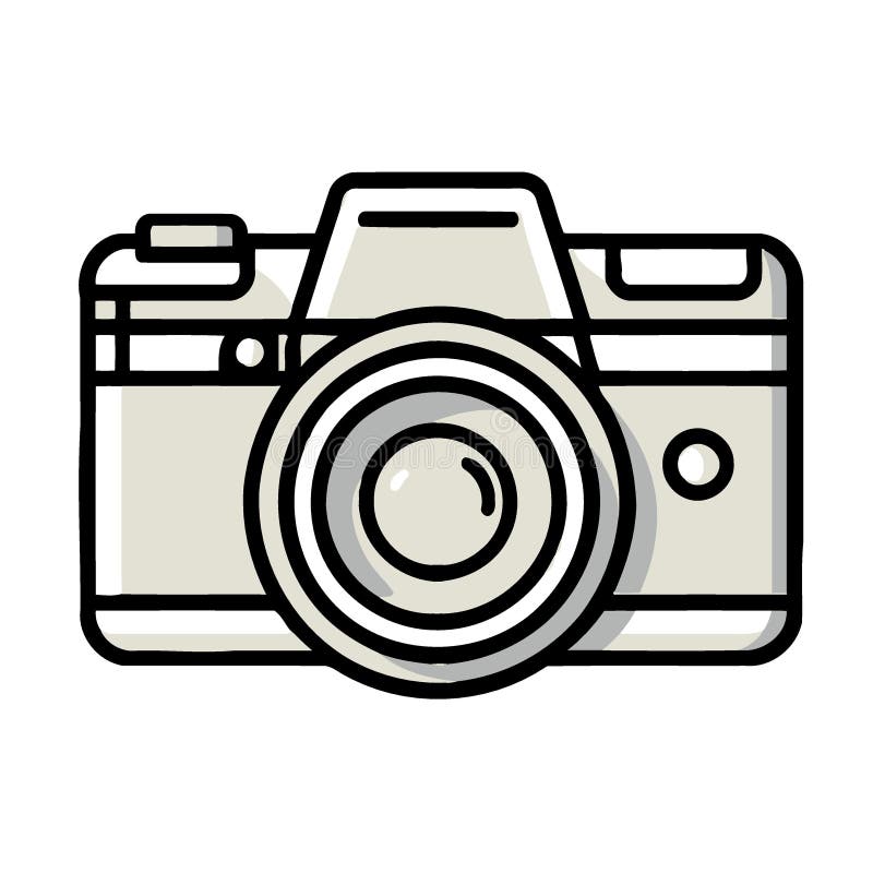 Minimalistic and Iconic Camera Icon Stock Vector - Illustration of logo ...