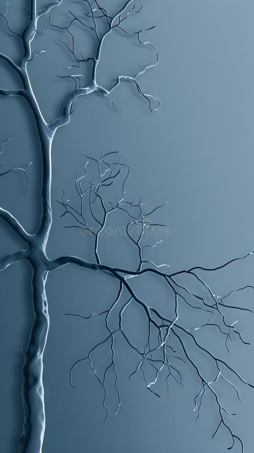 Minimalistic Illustration of Abstract Branching Tree Structure with ...