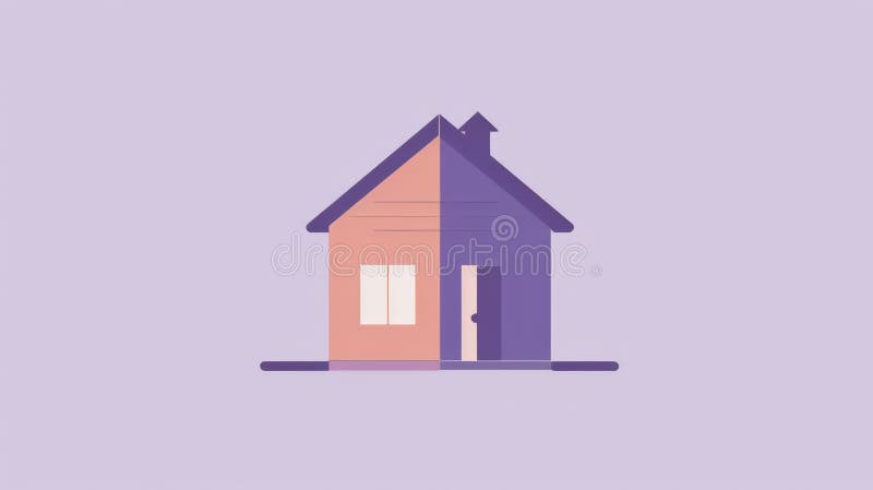 Minimalistic Illustration of a House Transitioning from Blue To Orange ... Minimalistic Illustration of a House Transitioning from Blue To Orange ...