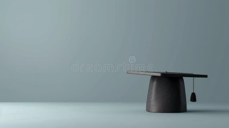 Graduation Cap and Elegant Gold Confetti for Graduation Ceremony ...