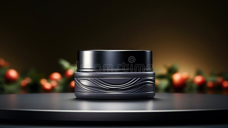 Minimalistic Image of a Jar of Cream in Studio Lighting. Luxurious Dark ...