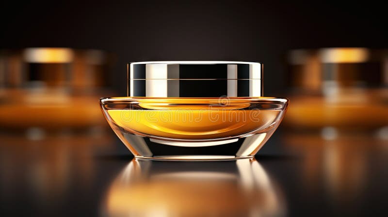 Minimalistic Image of a Jar of Cream in Studio Lighting. Luxurious Dark ...