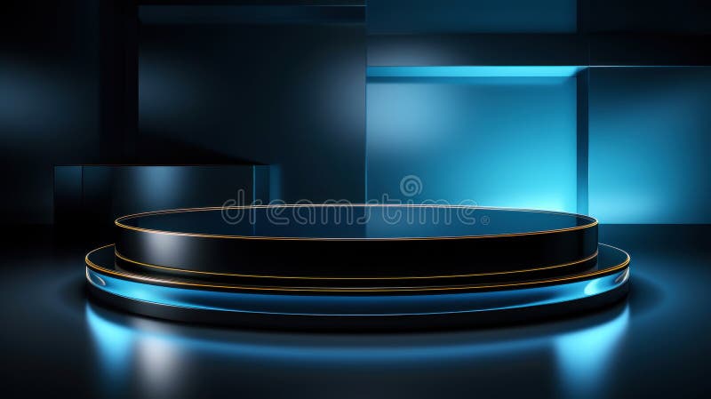 Minimalistic Image of a Podium for Products. Studio Lighting. Luxurious ...