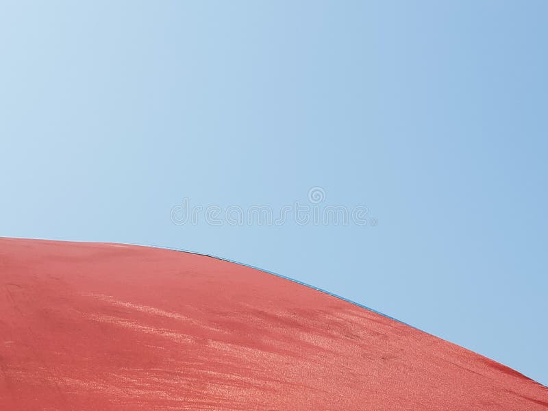 Minimalistic Image, Red Contrasting with Blue. Stock Photo - Image of ...