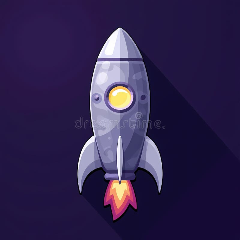 An Minimalistic Image of a Silver Rocket with Intricate Carvings. the ...
