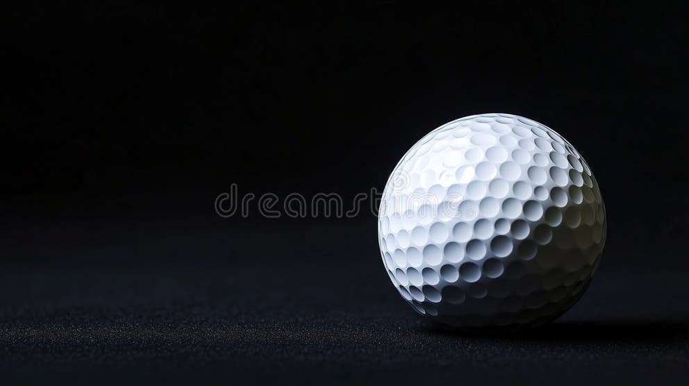A Minimalistic Image of a White Ball for a Golf with a Characteristic ...